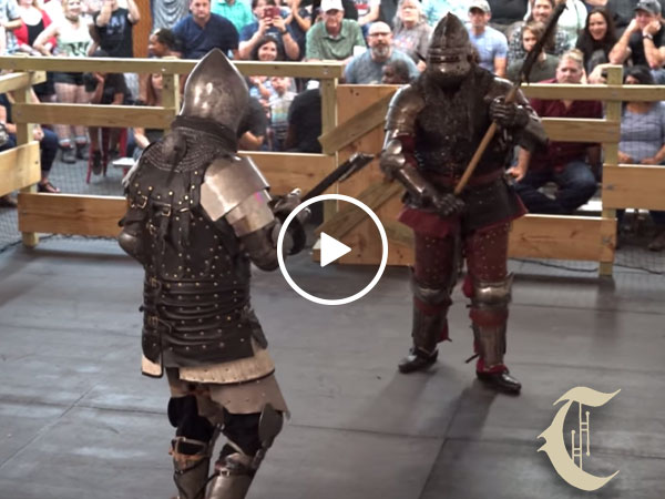 Two Guys Battle It Out in Full Medieval Armor
