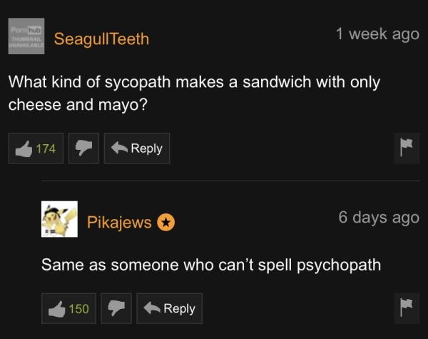 Pornhub's comment section is a NSFW roller coaster