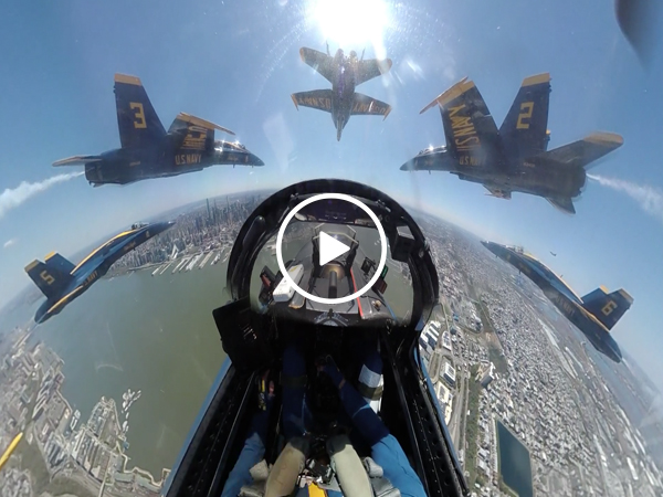 Cockpit POV Navy Blue Angels Fly New York City Video 2020 Thunderbirds