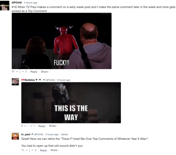 Top Comments are a GO GO GO!!