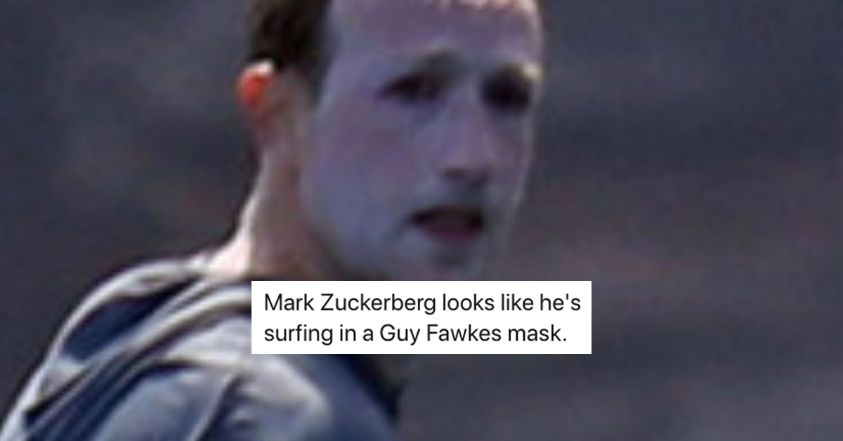 Mark Zuckerberg wears absurd amount of sunscreen on face