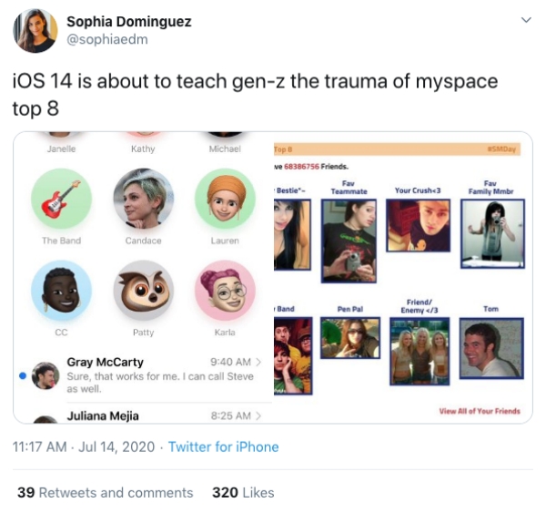 Tweets to remember MySpace by