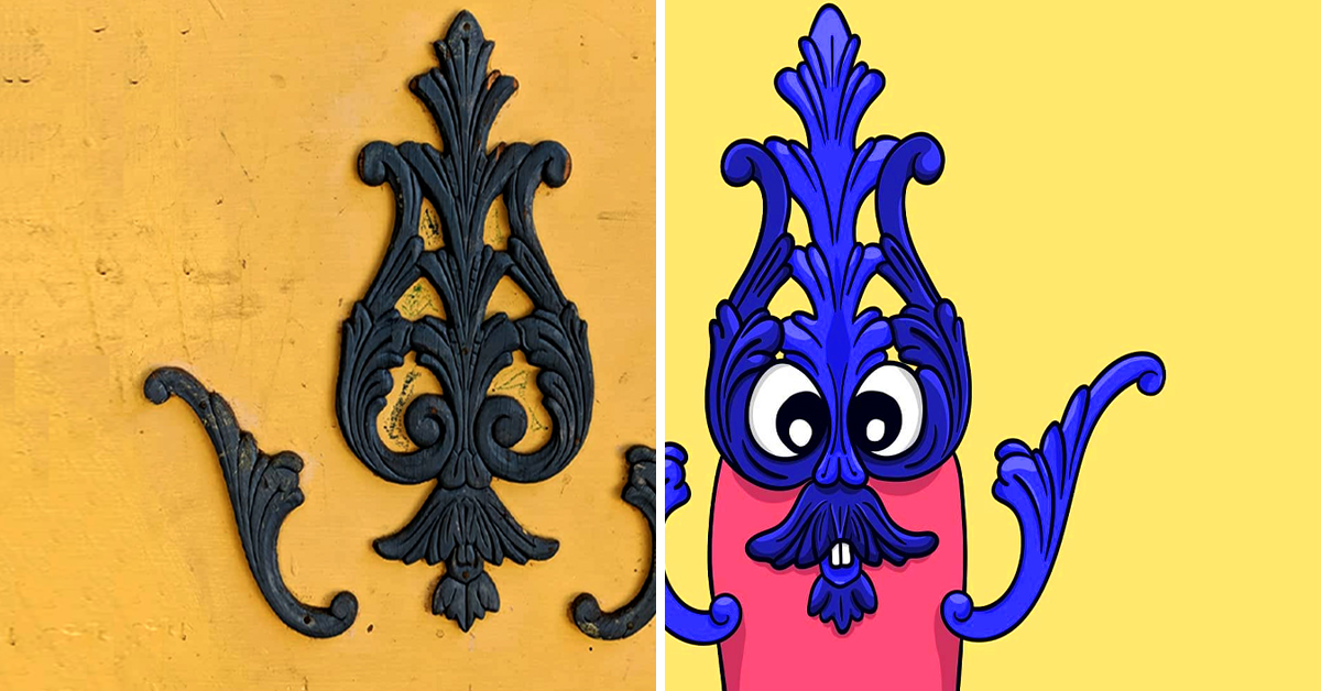 Artist transforms objects with faces into trippy cartoon characters