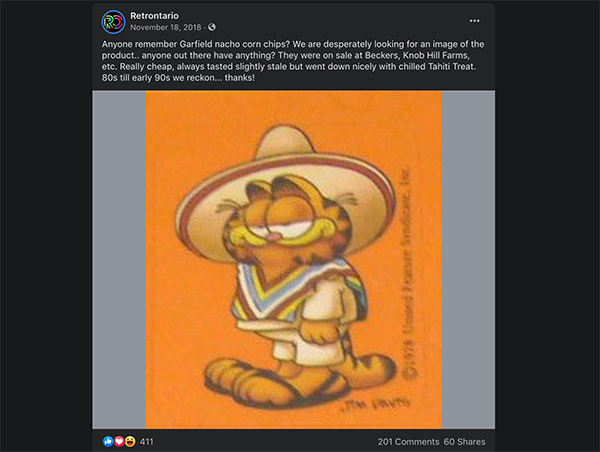A nacho cheese covered Garfield mystery. Can you help?