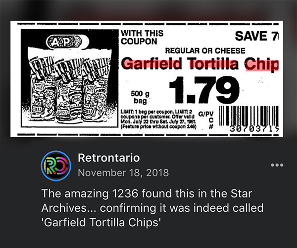 Chivers helped solve a Garfield mystery!