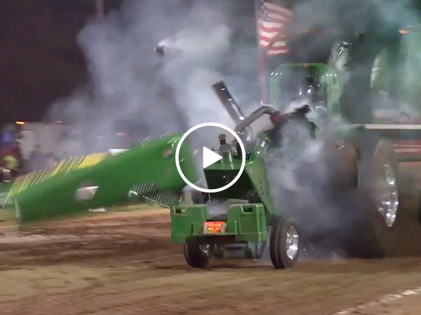 Tractor pull comes to an explosive end