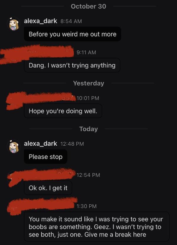 Women Get The Creepiest Messages From Dudes...