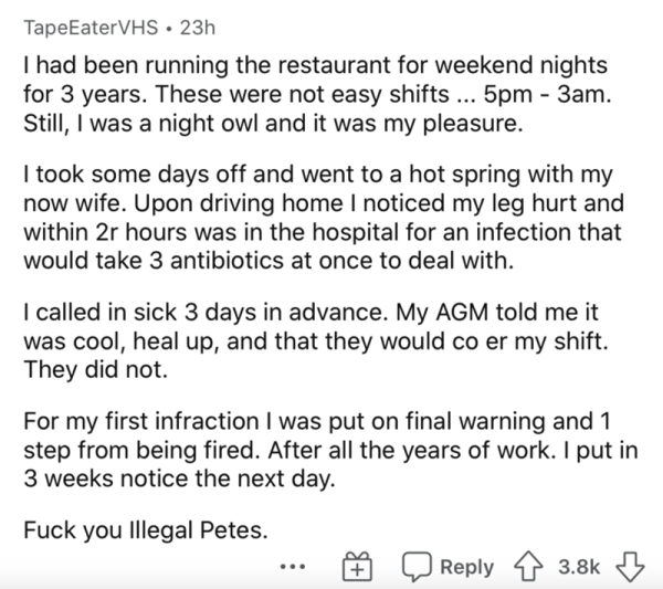 Fed-up employees reveal why they quit