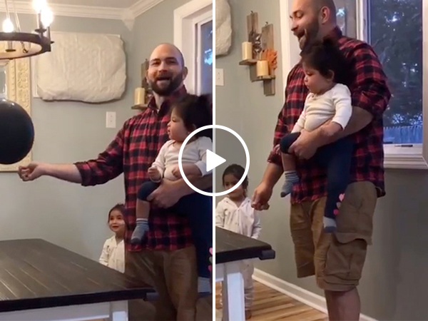 Dad finds out he's having a third girl and "Jesus... sooo happy"