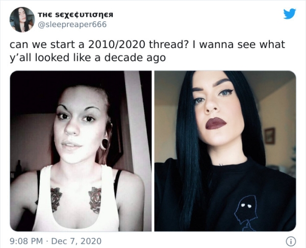 People sharing 2010 vs 2020 selves shows time has a way with us all