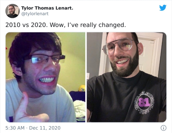 People sharing 2010 vs 2020 selves shows time has a way with us all