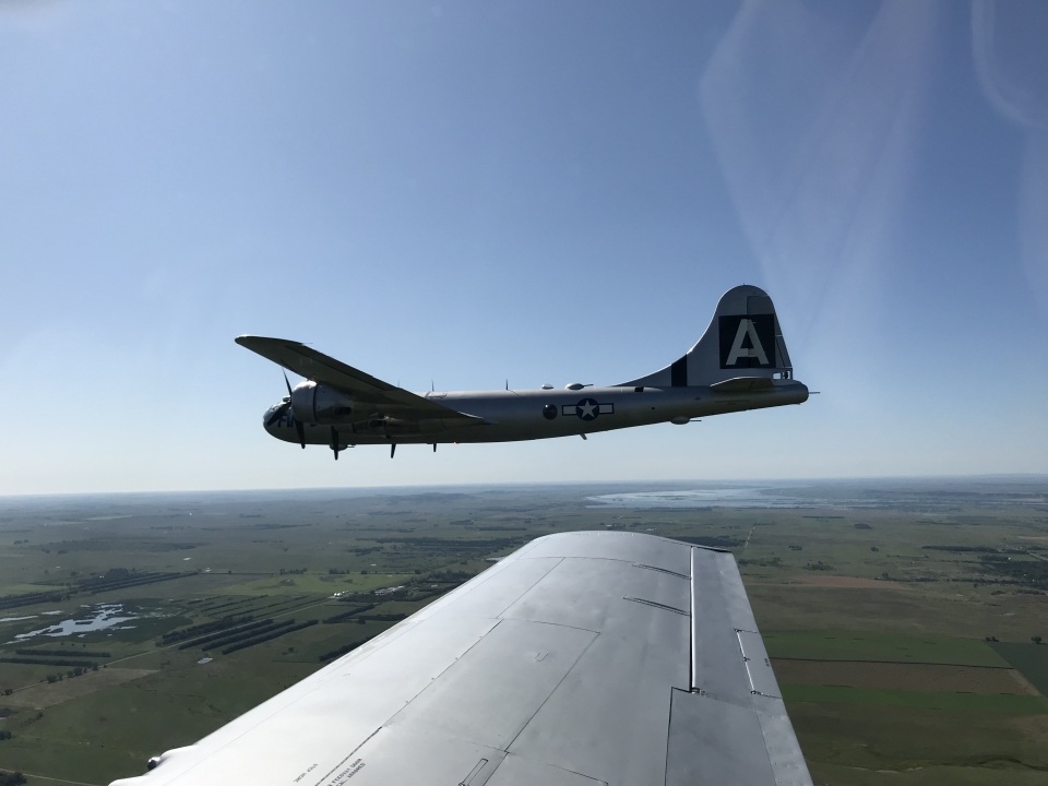 FIFI World War 2 Bomber Airshow Flight POV inside B-29 Superfortress