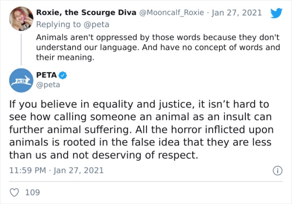 PETA is getting roasted for suggesting 'Animal' insult alternatives