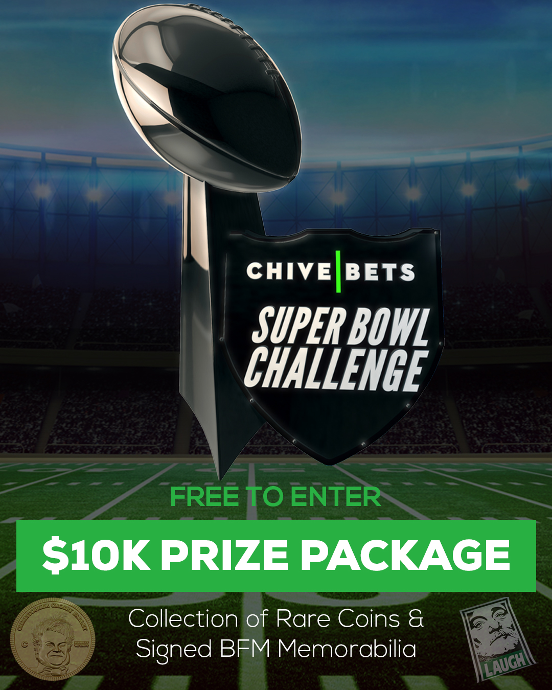 Super Bowl Challenge – $10K Rare Coin Collection & BFM Memorabilia ...