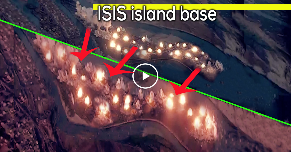 Air Force Carpet Bombs ISIS Island Base NEW Video Release Footage 2021