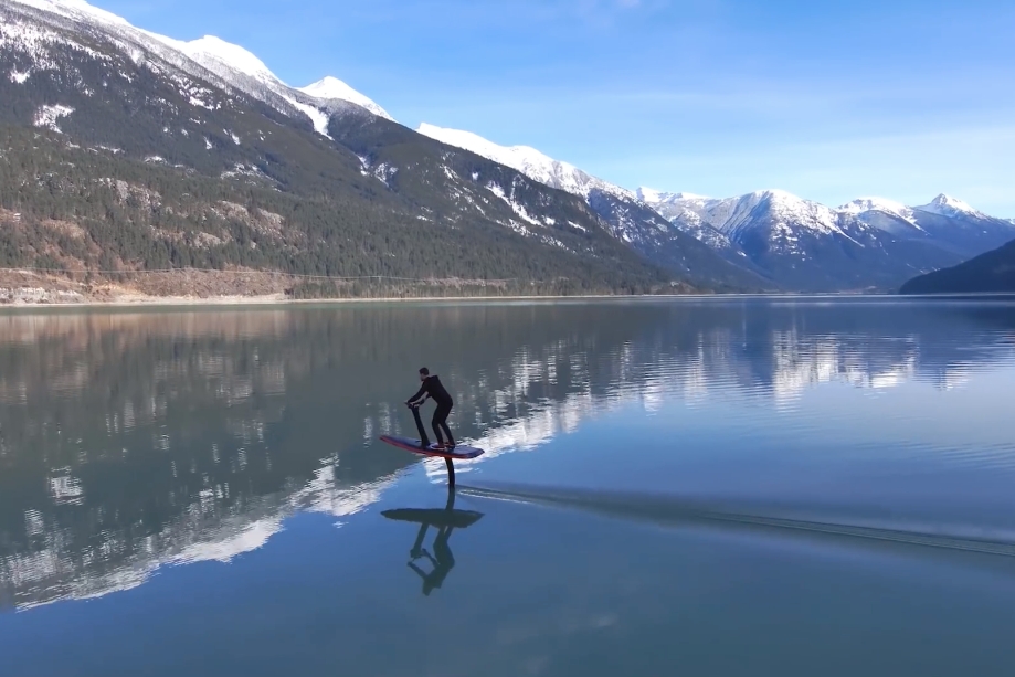 The HydroFlyer feels like a mix of a hoverboard, a jet ski, and flying