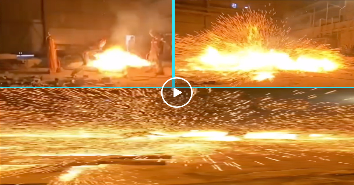 Explosion Sparks Video Welder Awesome BEST Footage SlowMo Construction