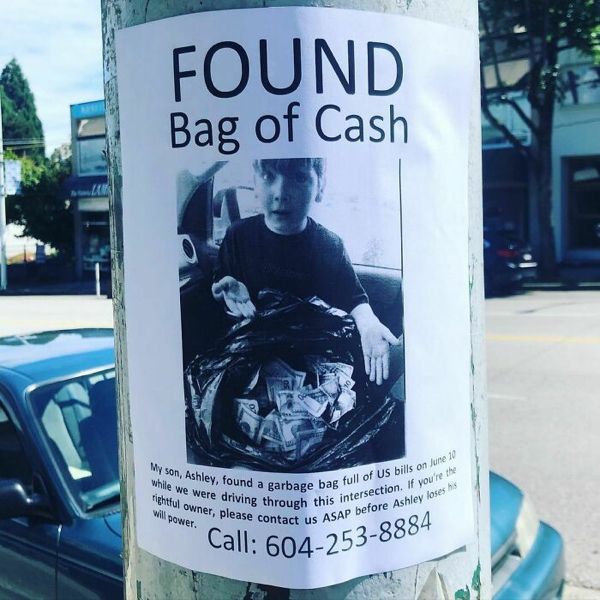 Man trolls neighborhood with posters and they're perfectly ridiculous