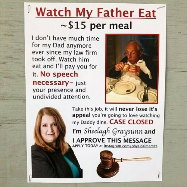 Man trolls neighborhood with posters and they're perfectly ridiculous