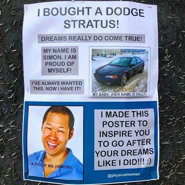 Man trolls neighborhood with posters and they're perfectly ridiculous