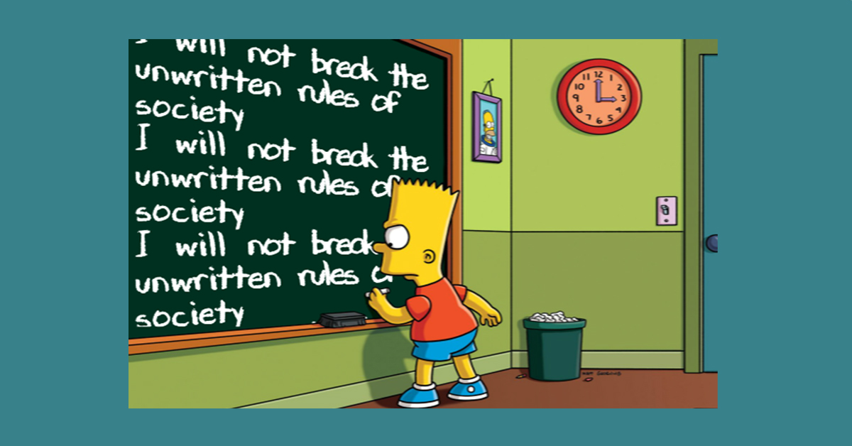 Unwritten rules that make me say "Come on man! Write those rules down!"