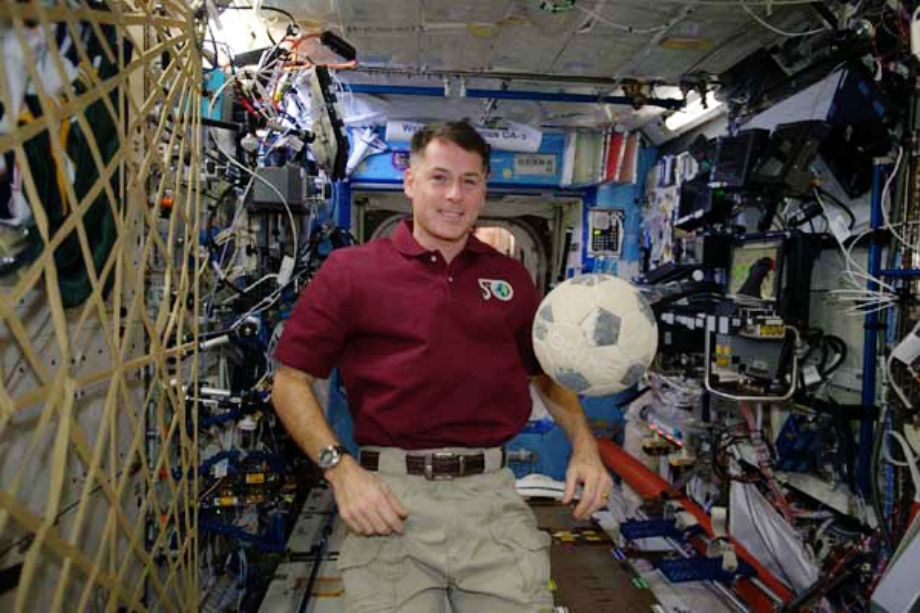 Soccer Ball from Challenger Explosion Floating Space Tribute to NASA