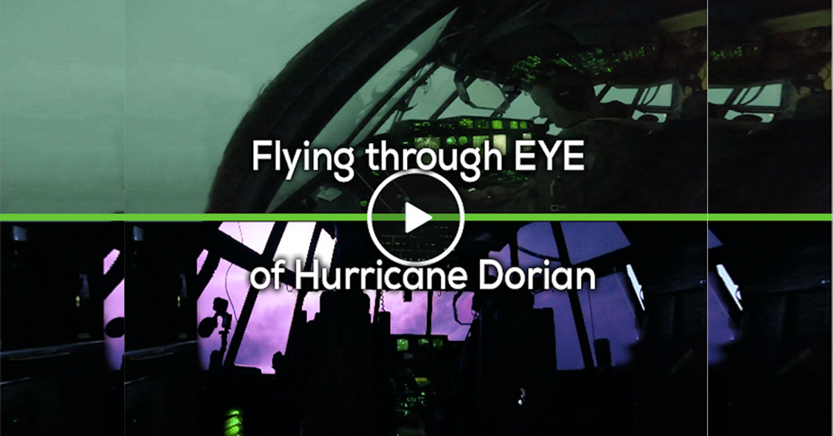 Hurricane Plane Video Cockpit Footage Flying through Eye Storm New Ida
