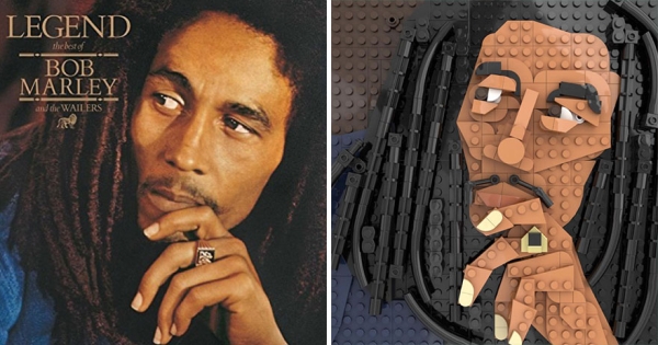 Lego recreations of iconic album covers are pretty rad