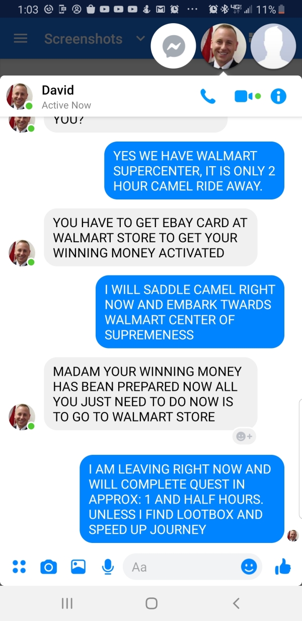 And now the scammer gets scammed