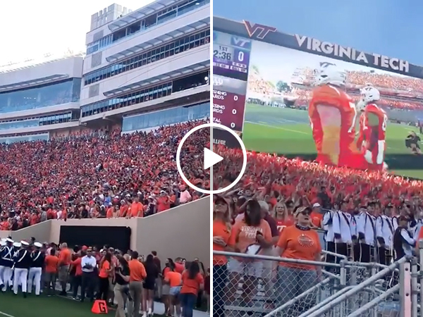 Virginia Tech's 'Enter Sandman' entrance will get you PUMPED!