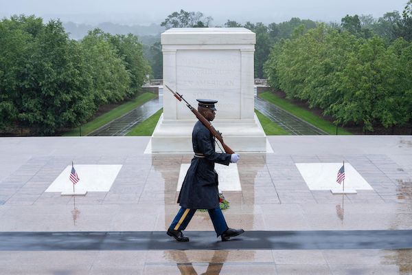 Through rain, sleet, and snow, The Tomb of the Unknown Soldier is ...