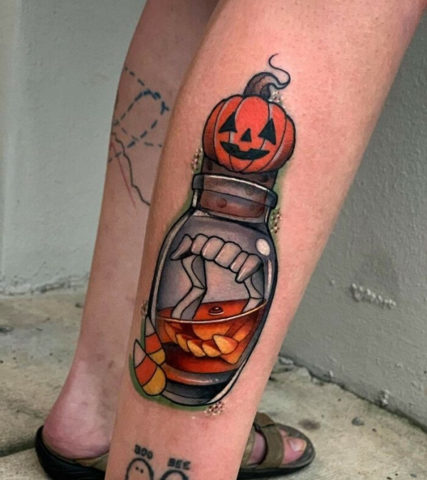 Bada** Halloween & horror tattoos that are bloody awesome (34 Photos)