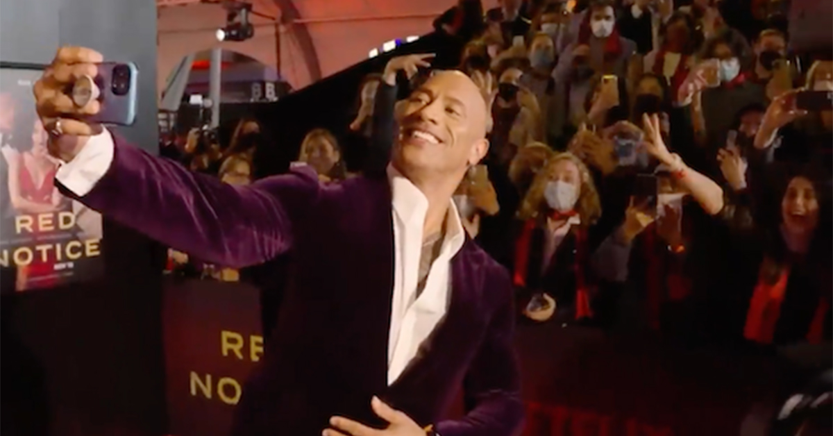 Dwayne "The Rock" Johnson spreading some early holiday cheer