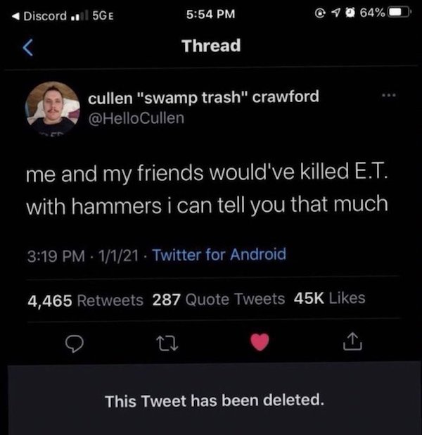 Unhinged people + twitter = very concerning content