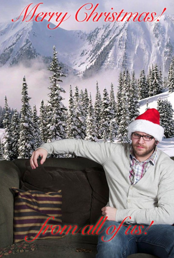 Single people's Christmas cards are *one* of a kind (get it?)