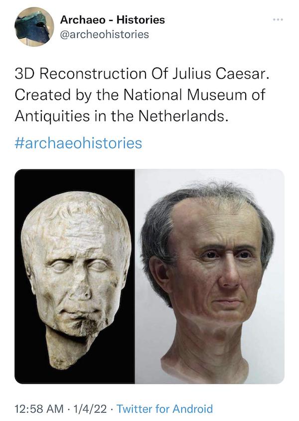 New 3D reconstruction of Julius Caesar's head is absolutely atrocious