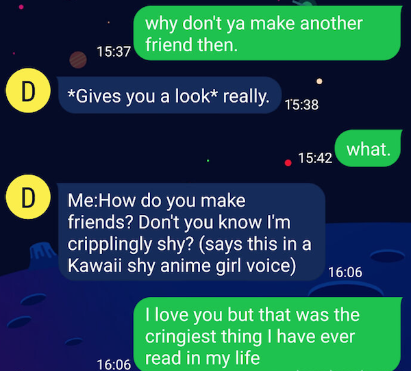 Text messages so cringe-inducing they make me physically shudder