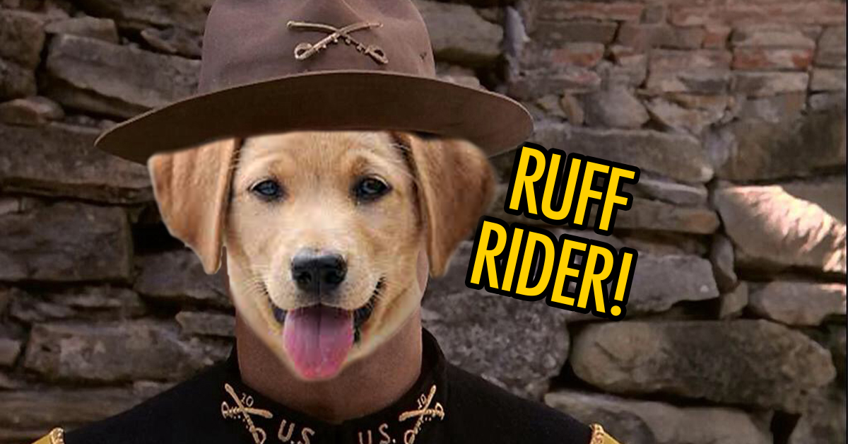 Now that's what I call a RUFF rider!