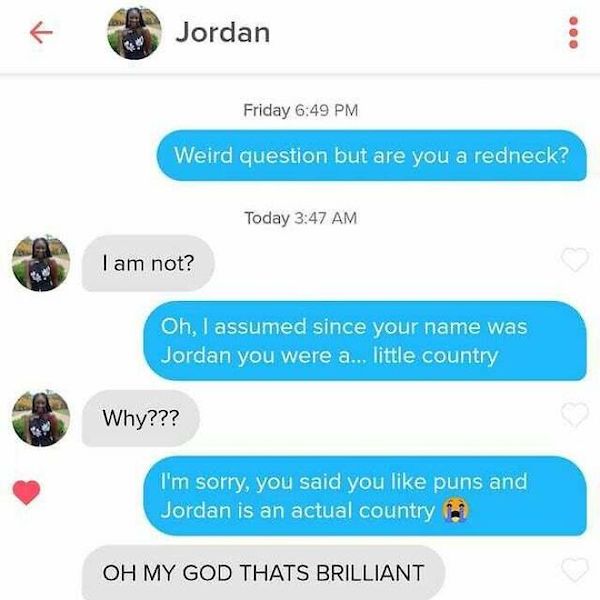 Tinder screenshots continue to amuse and amaze with every swipe