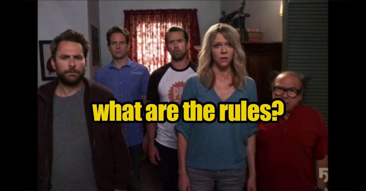 If men wrote down their unwritten rules, they'd write down these