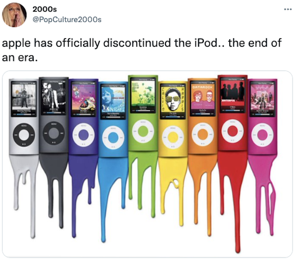 The iPod is OFFICIALLY dead after 20 years. R.I.P.