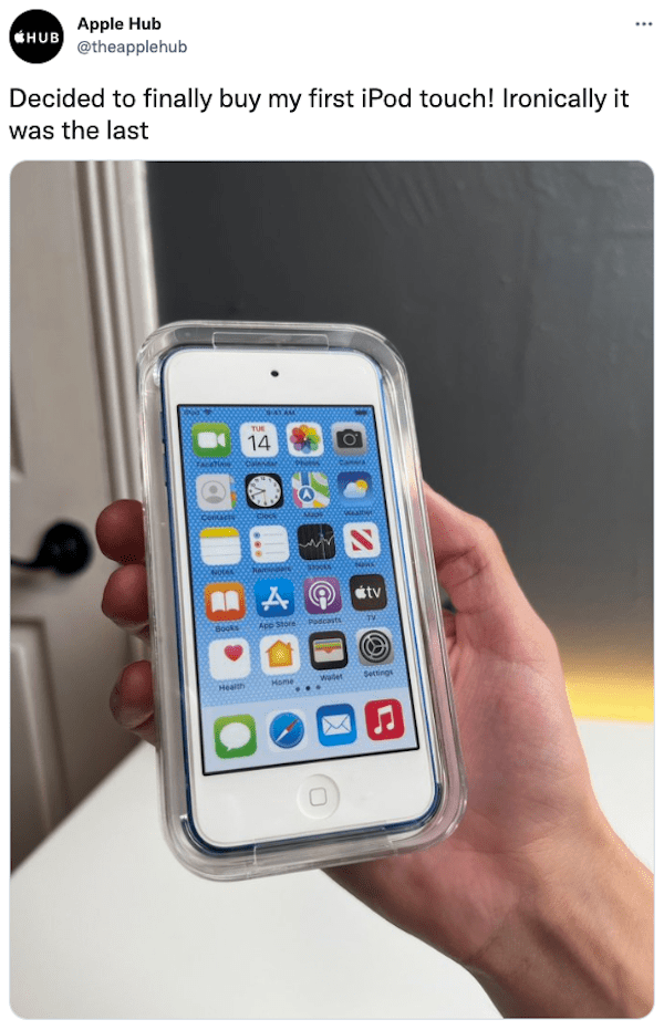 The iPod is OFFICIALLY dead after 20 years. R.I.P.