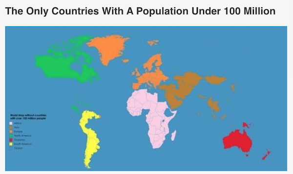 These maps show the true scale of the world's countries