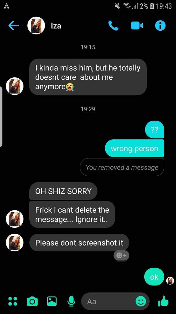 Screenshots of texts from Exes is the definition of cringe