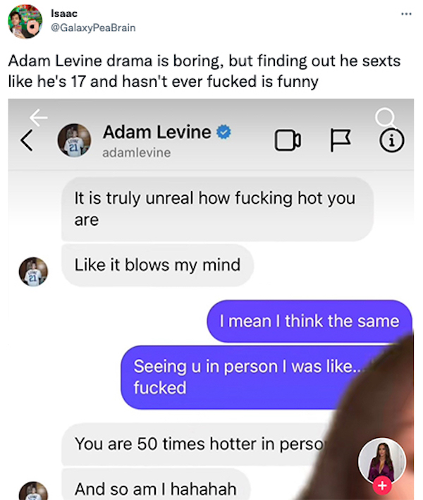 Adam Levines Leaked Sexts Are Getting Absolutely Roasted 22 Photos