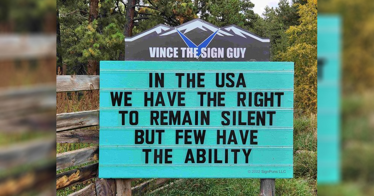 These signs point to hilarity in all directions