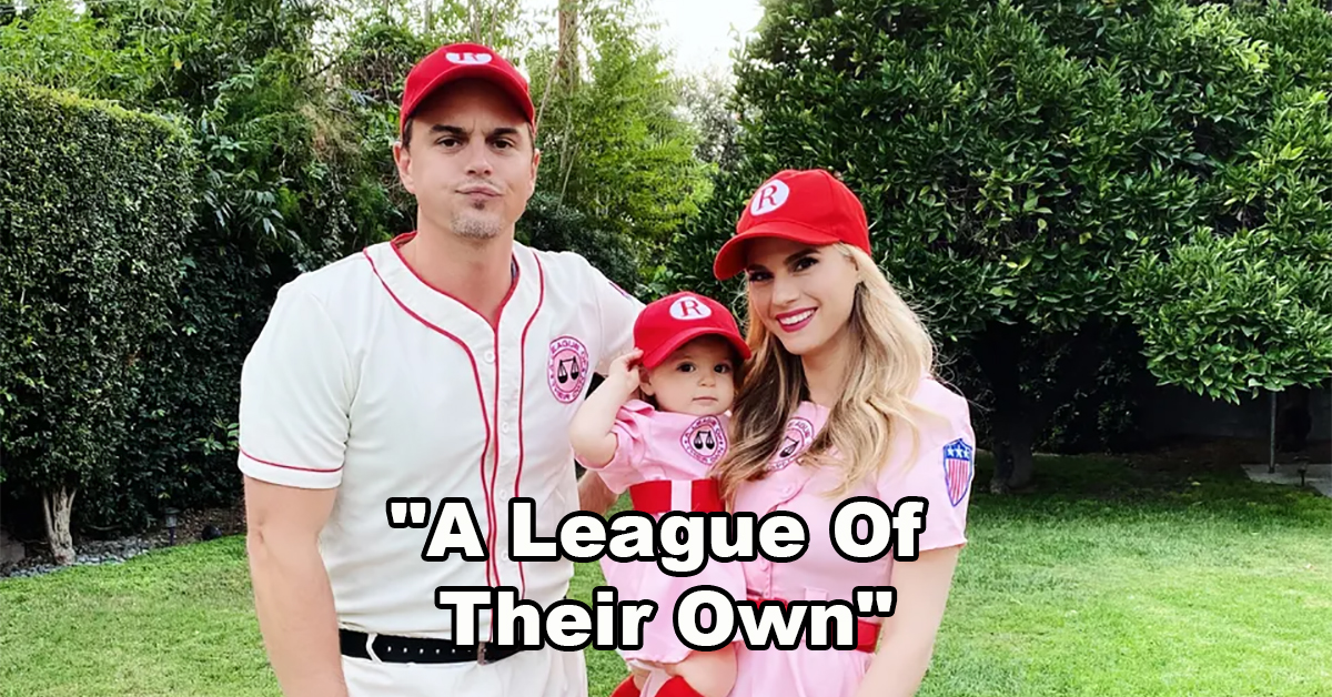 Couple along with baby Halloween costumes that are perfect