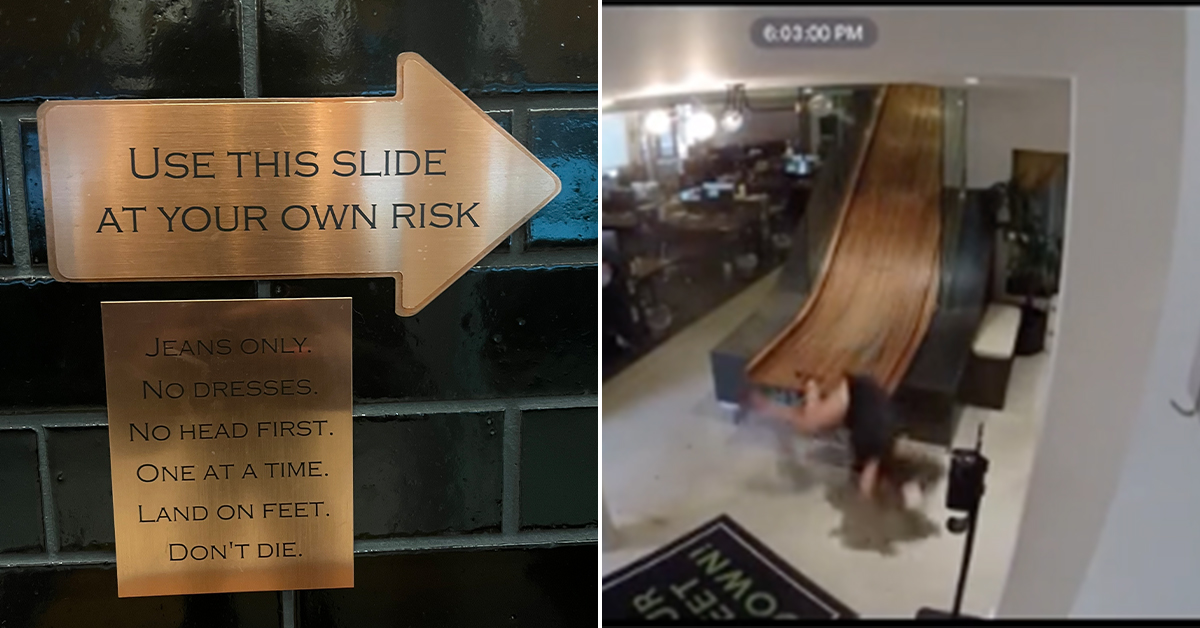 A slide in the office? What could possibly go wrong?!?