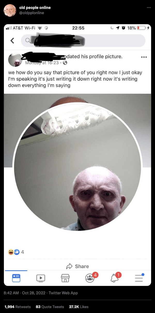 Old people on social media go together like oil and water