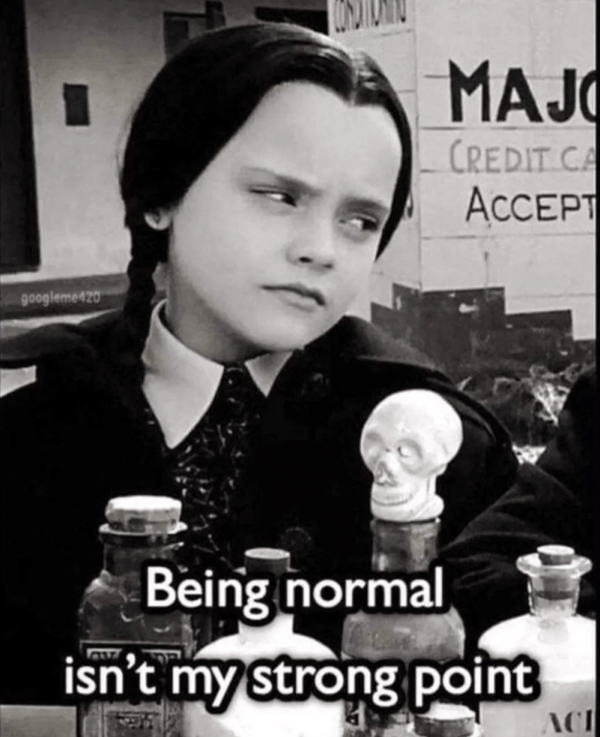 Happy Wednesday Addams Meme